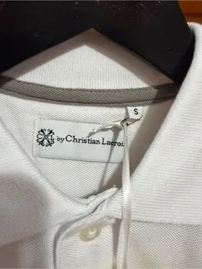 Christian Lacroix | Shirts | Christian Lacroix White Polo With Subtle ...